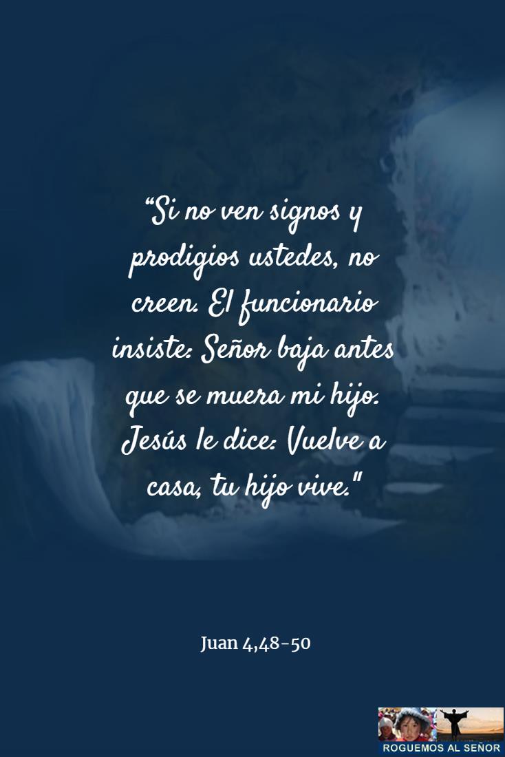 Juan 4,43-54 – Tu hijo vive - Roguemos al Señor