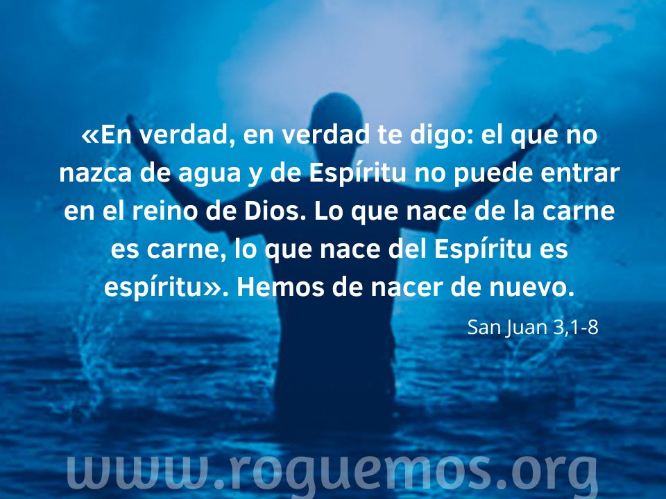 San Juan 3,1-8 – hemos de nacer de nuevo - Roguemos al Señor