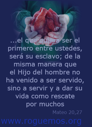 Mateo 20,17-28 - dar su vida como rescate - Roguemos al Señor